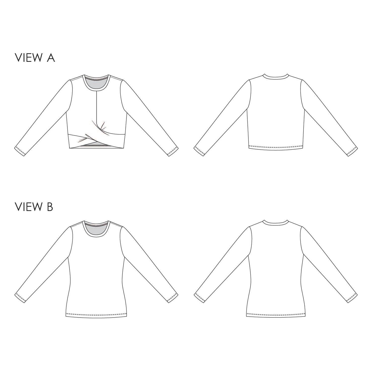 Wolfe Top - Digital Sewing Pattern – Elbe Textiles